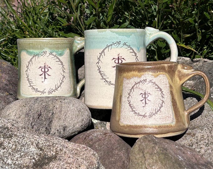 LOTR Tolkien One Ring Studio Pottery Mug - Etsy
