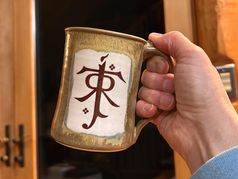 Wheel Thrown LOTR Tolkien Studio Pottery Coffee Mug - Etsy