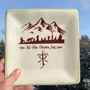 Studio Pottery LOTR Fellowship of the Ring Plate - Etsy
