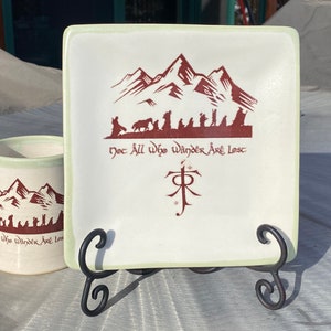 Studio Pottery LOTR Fellowship of the Ring Plate - Etsy