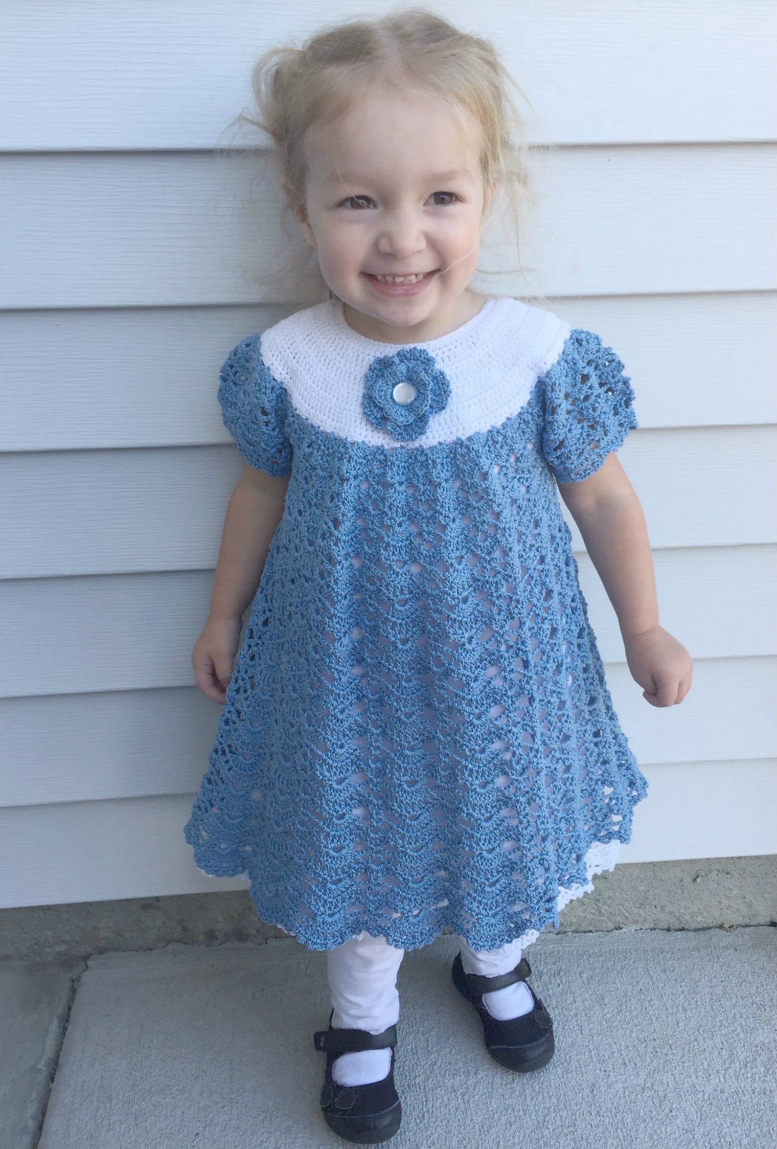 Crochet Pattern Baby Dress 2T to 3T Girl With Slip Printable - Etsy