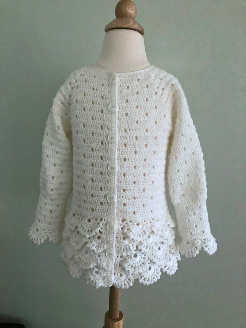 Girls Sweater Jacket 2T-4T Crochet Pattern | Etsy