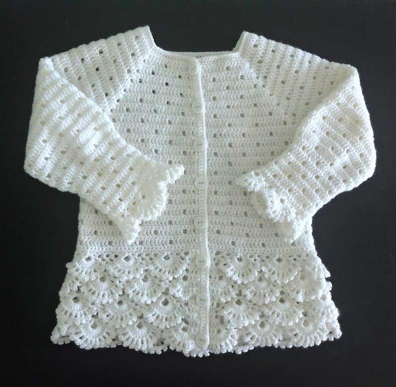 Girls Sweater Jacket 2T-4T Crochet Pattern | Etsy