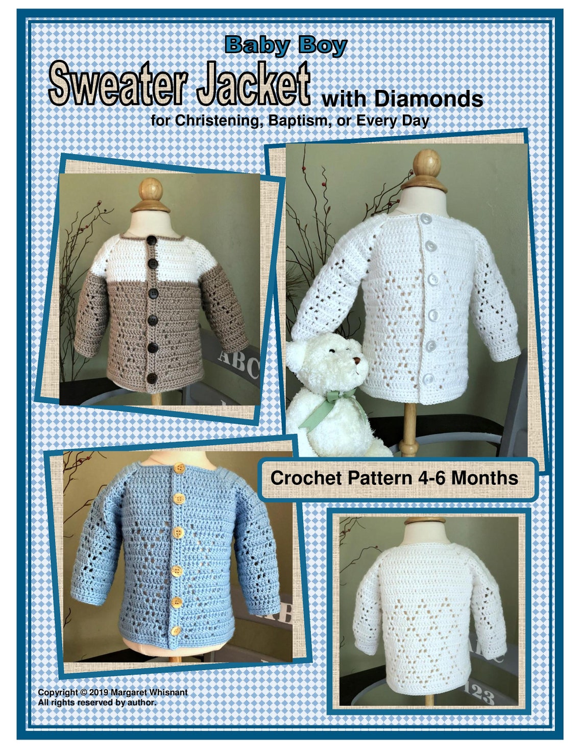 Baby Boy Sweater Jacket for Christening Baptism or Everyday | Etsy