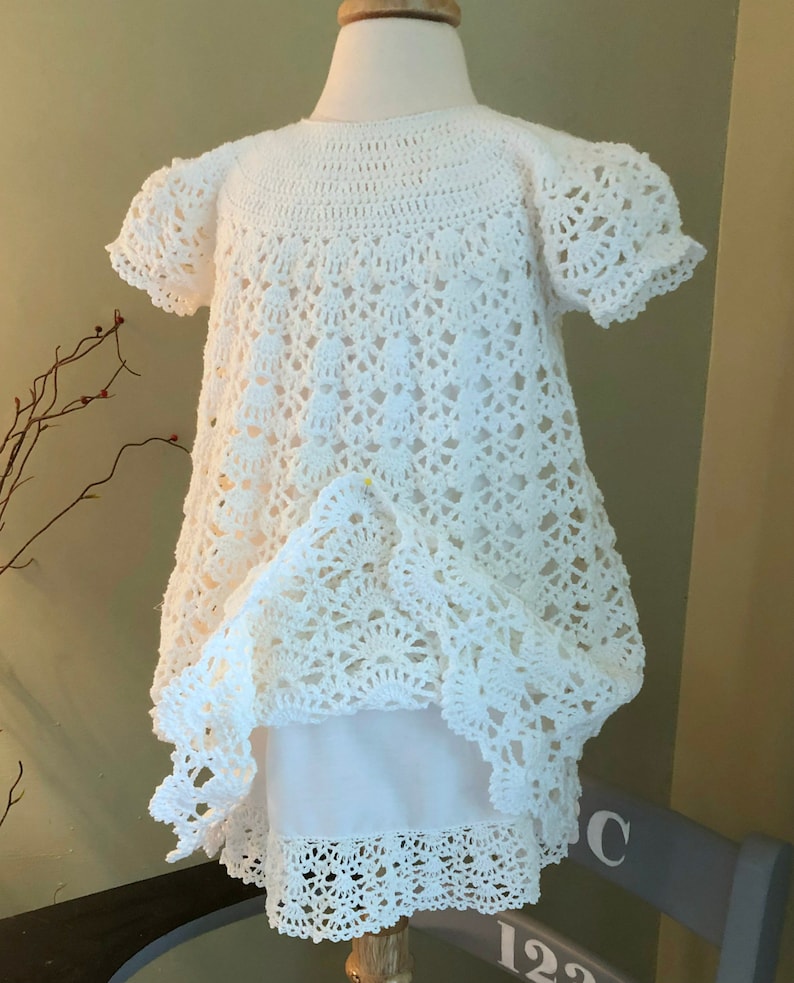 Crochet Pattern Baby Dress 2T to 3T Girl With Slip Printable - Etsy