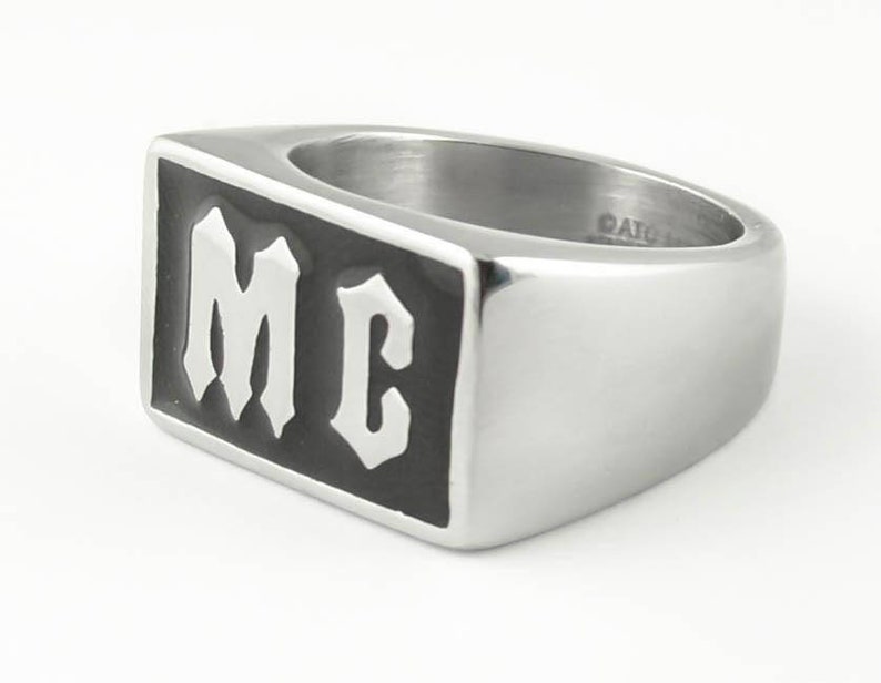 Heavy Metal Jewelry Gents MC Ring Stainless Steel Motorcycle | Etsy