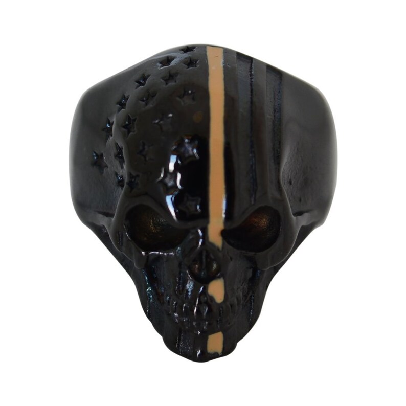 Heavy Metal Jewelry Desert Storm Tan Skull Ring Stainless - Etsy