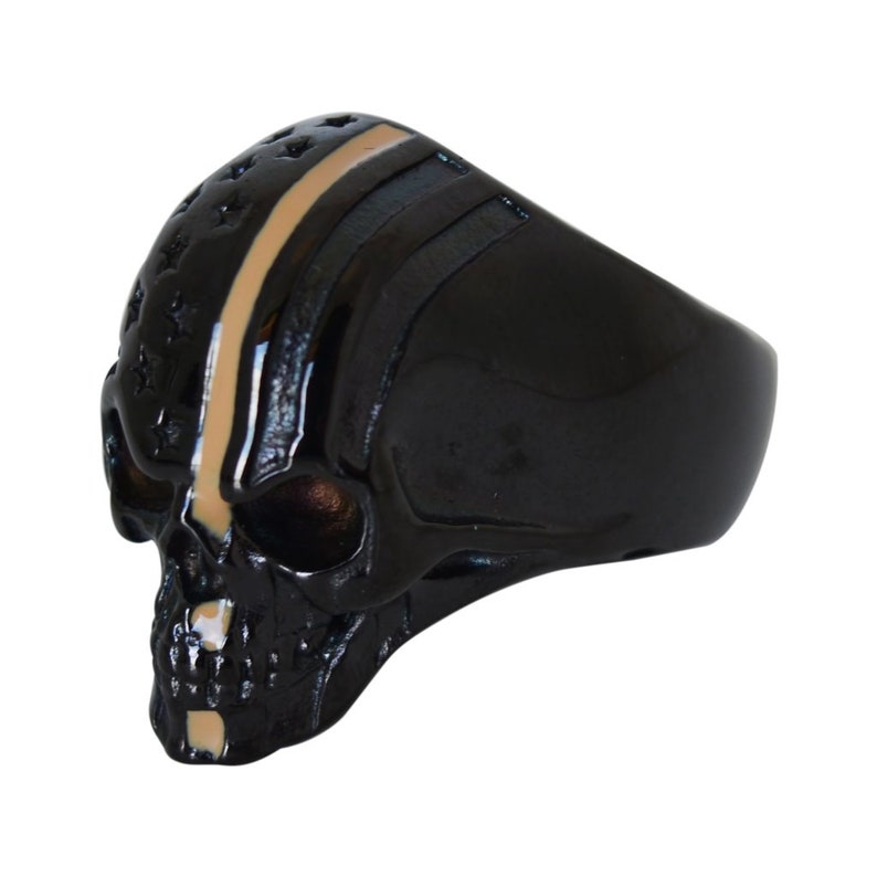 Heavy Metal Jewelry Desert Storm Tan Skull Ring Stainless - Etsy