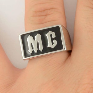 Heavy Metal Jewelry Gents MC Ring Stainless Steel Motorcycle Jewelry - Etsy