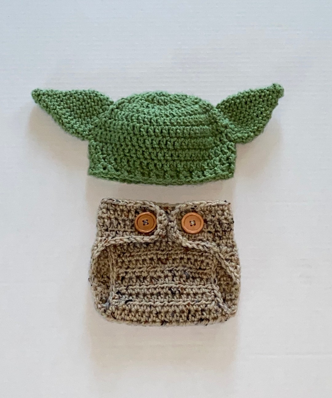 BABY YODA SET| Baby Alien Hat and Diaper Cover |coming Home Outfit ...