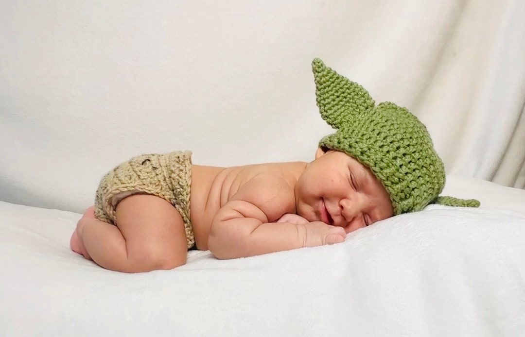 BABY YODA SET| Baby Alien Hat and Diaper Cover |coming Home Outfit ...