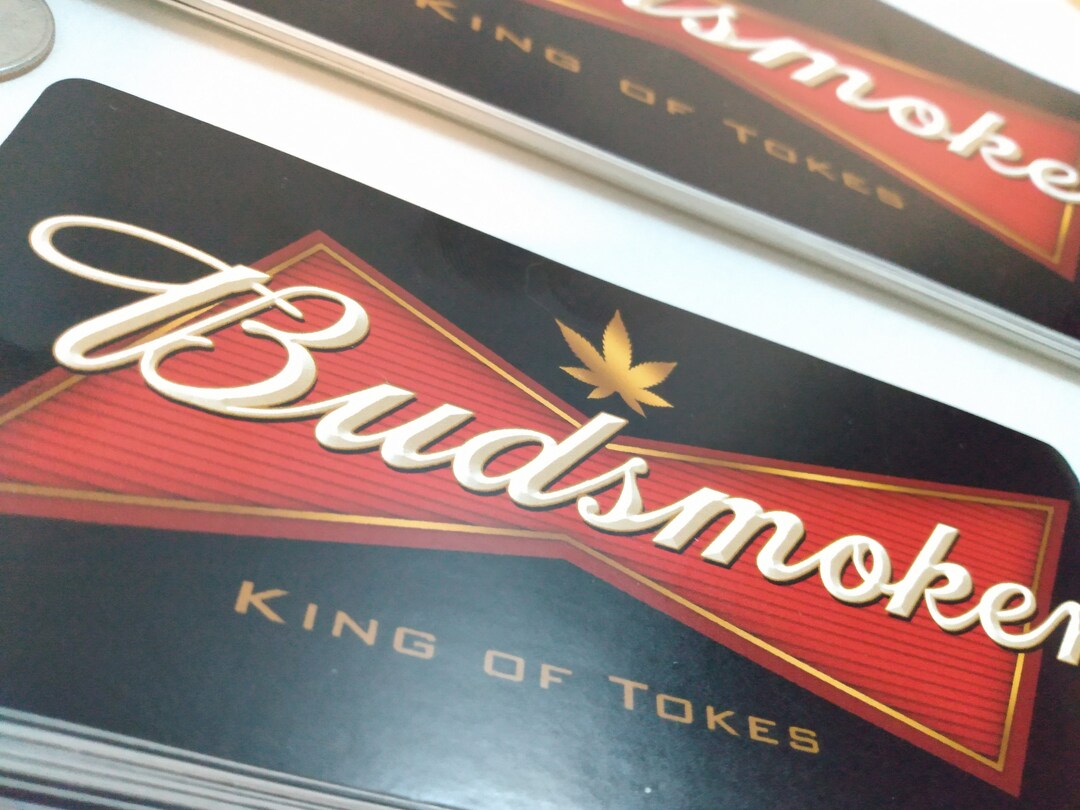 Budsmoker Beer Label Sticker vinyl 3 to 9 Inches weed, Pot, Marijuana ...
