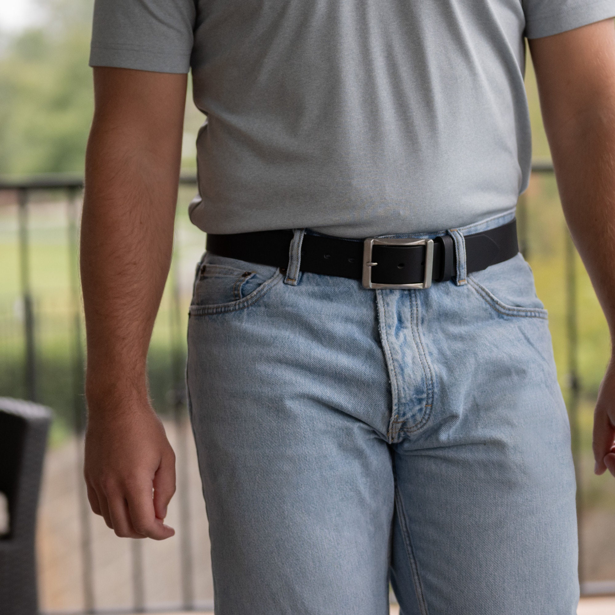 Amish Made, Heavy Duty Leather Work Belts 1.5 Inch Black or Distressed ...