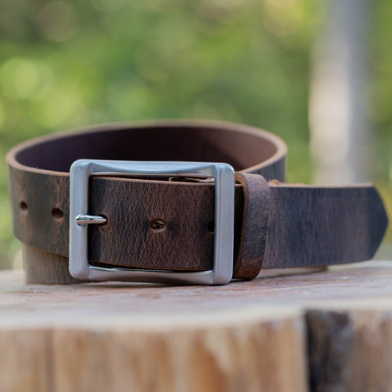 Amish Made, Heavy Duty Leather Work Belts 1.5 Inch Black or Distressed ...