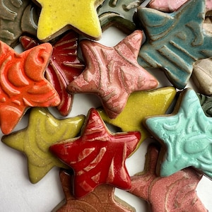 Star Shaped Mosaic Tile Handmade Decorative Stoneware Assorted Colors ...