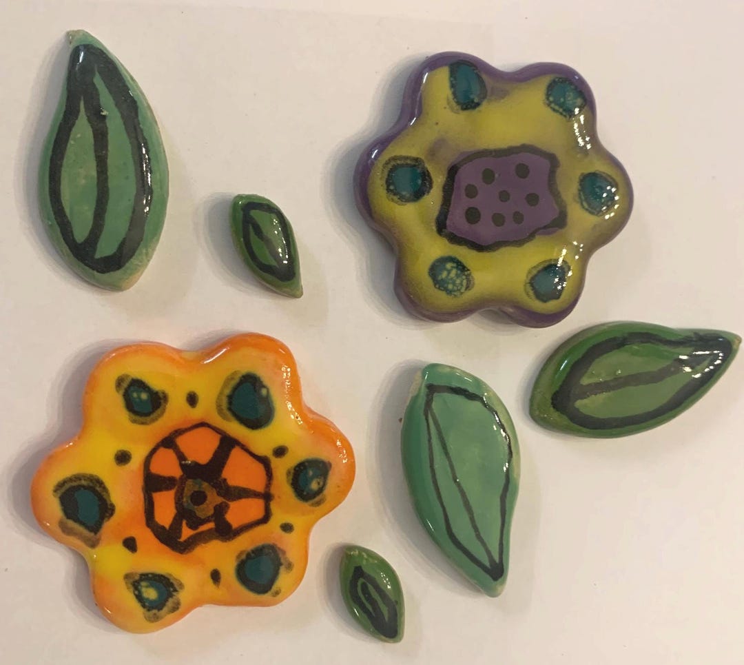 Mosiac Flower Pack, Handmade, Original - Etsy