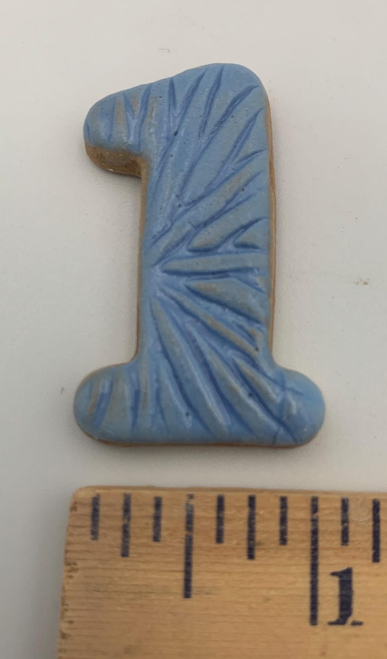 5 Numbers - Mosaic Tile Handmade Decorative Stoneware Assorted Colors ...