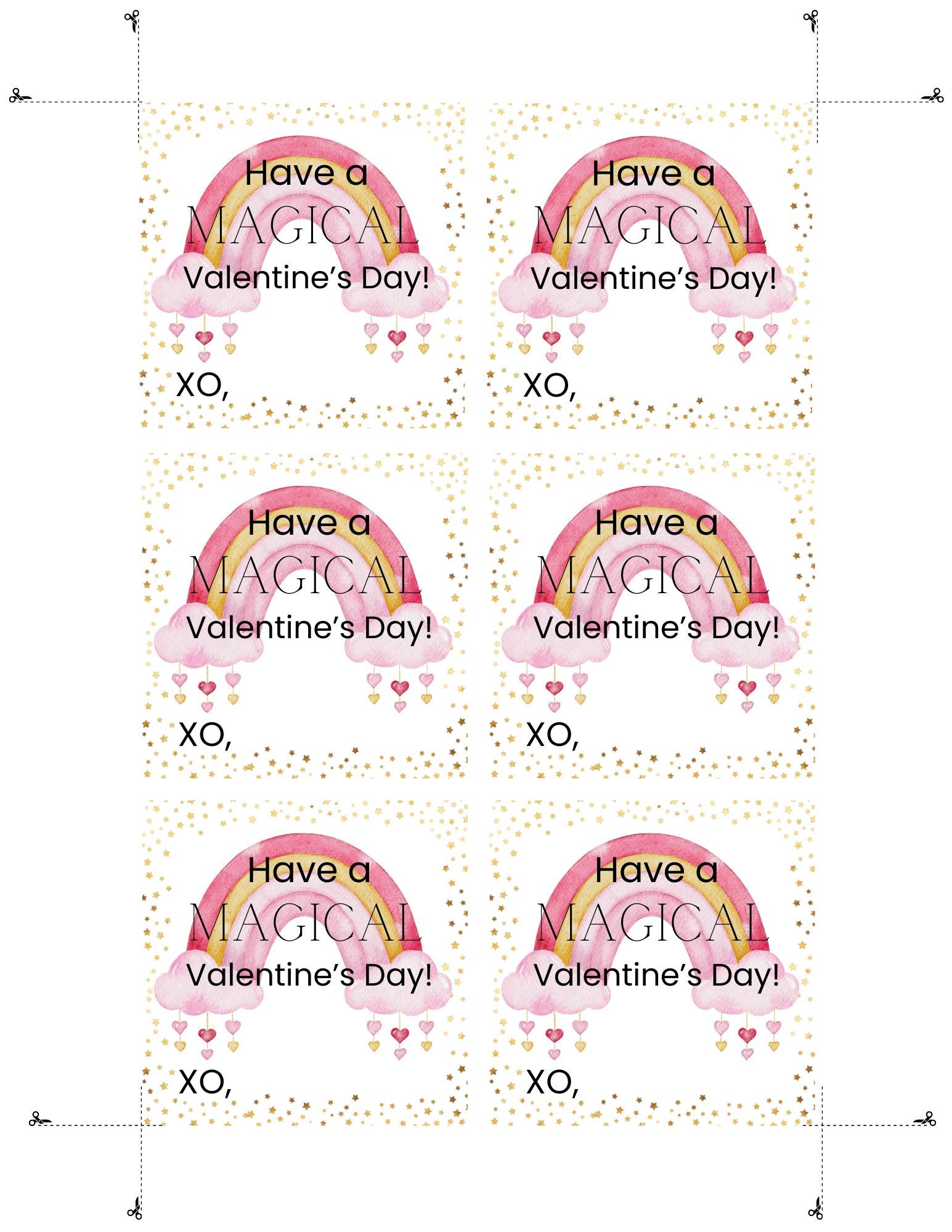 Rainbow Valentine's Day Cards, Rainbow Valentine's Day, Kids Valentine ...