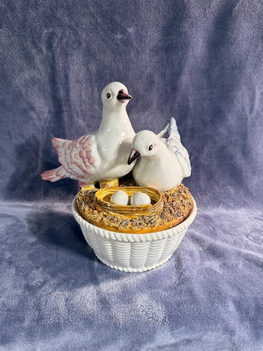 Italian Meiselman Porcelain Doves on Nest K288 - Etsy