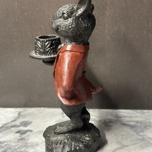 Cast Iron Rabbit Butler Candle Holders X 2 - Etsy