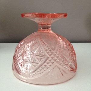 Beautiful Pink Glass Compote Candy Dish - Etsy