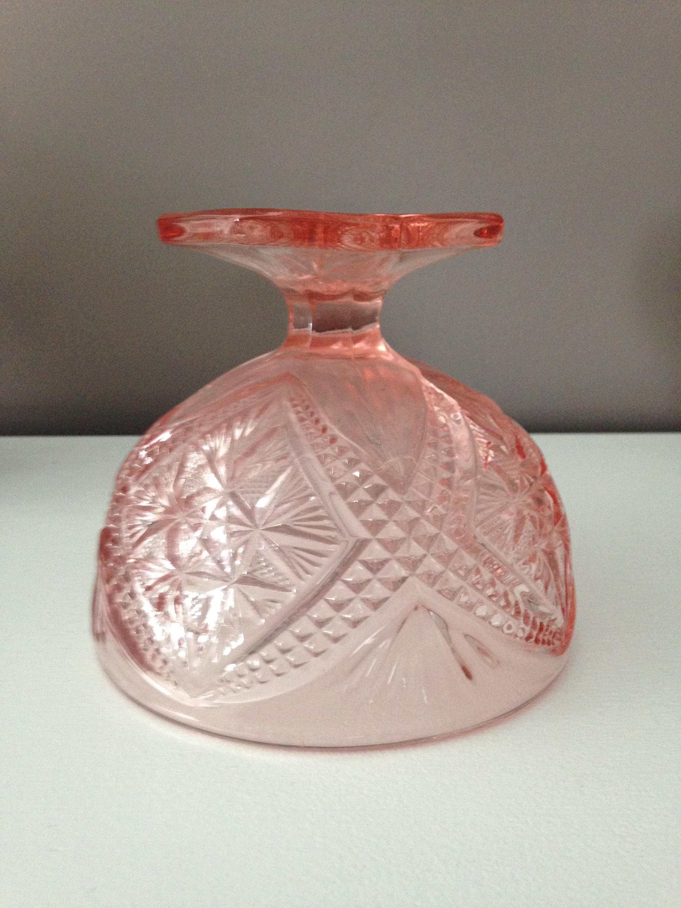 Beautiful Pink Glass Compote Candy Dish - Etsy