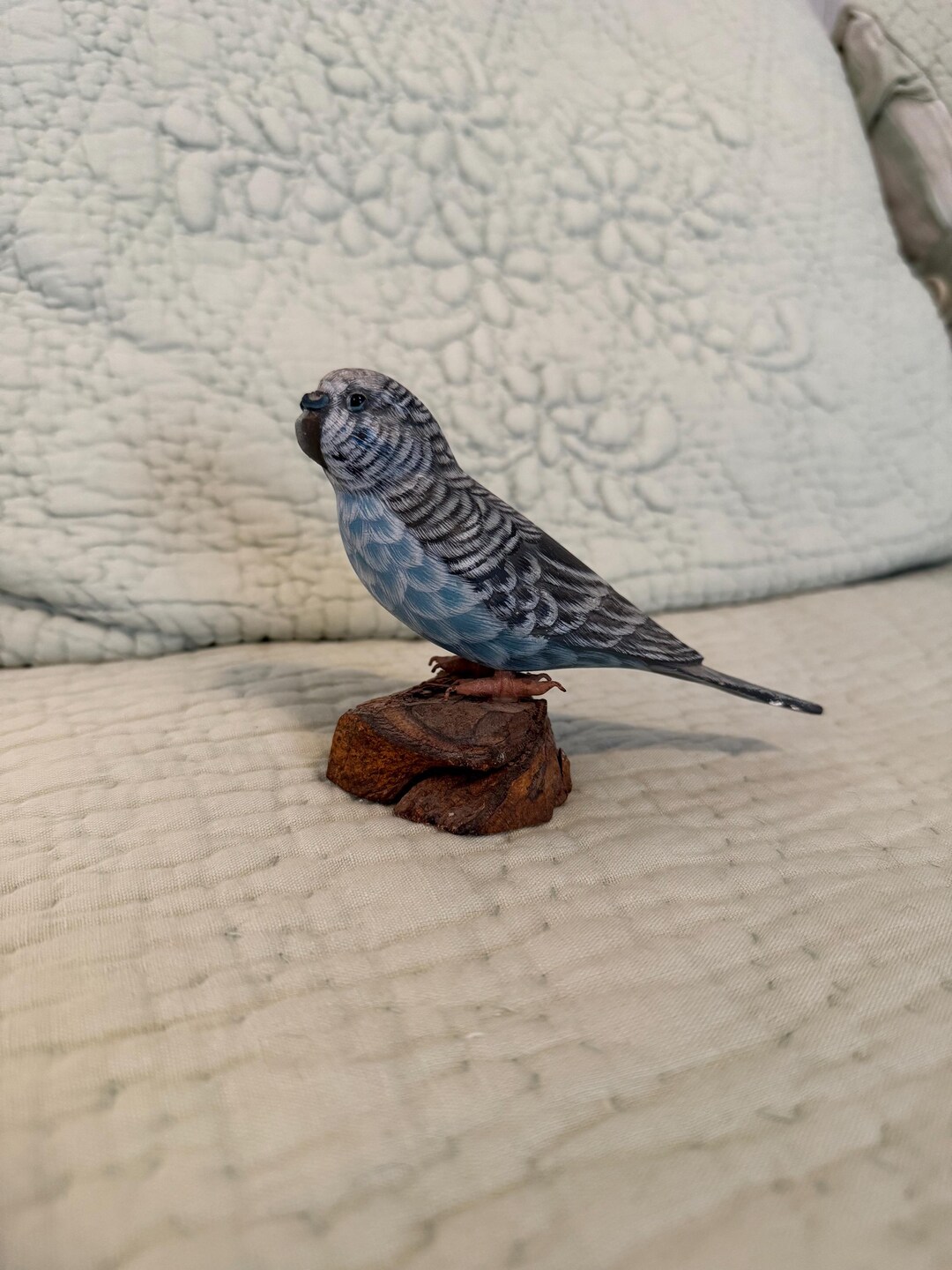 Hand Carved Budgie Parakeet Figure - Etsy