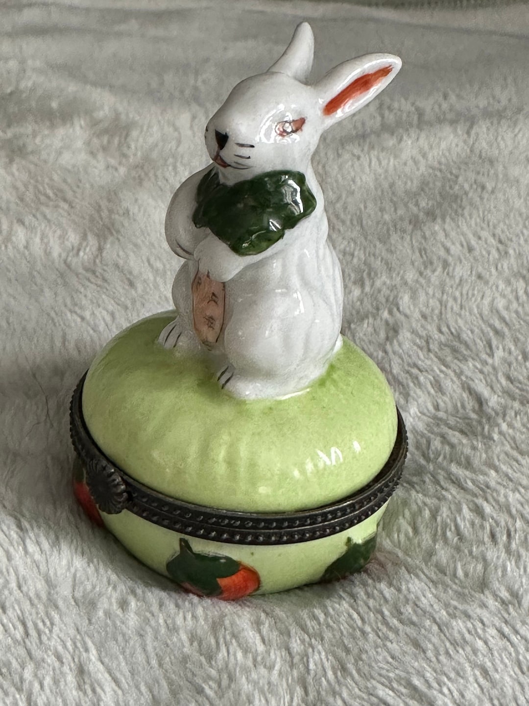 Vintage Rabbit Trinket Box Limoge - Etsy