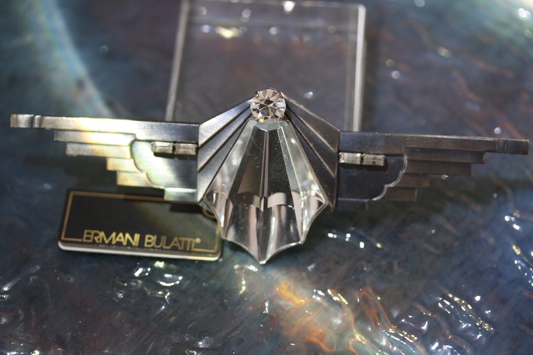 Ermani Bulatti Vintage Art Deco Architectural Metalwork Brooch - Etsy