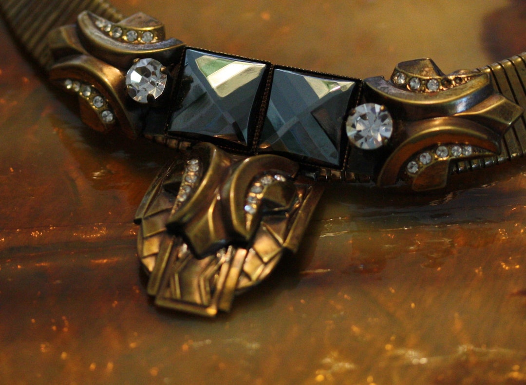 Ermani Bulatti Vintage Art Deco Choker Necklace - Etsy Norway