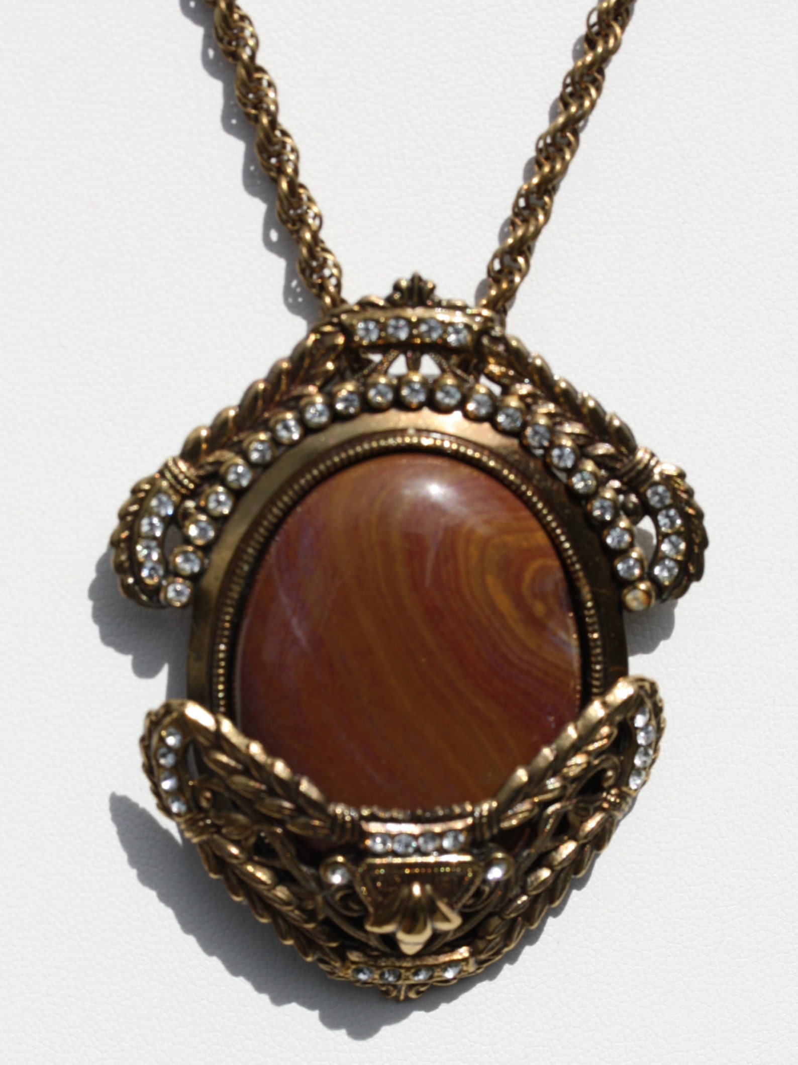 Ermani Bulatti Vintage Stone Art Nouveau Necklace - Etsy