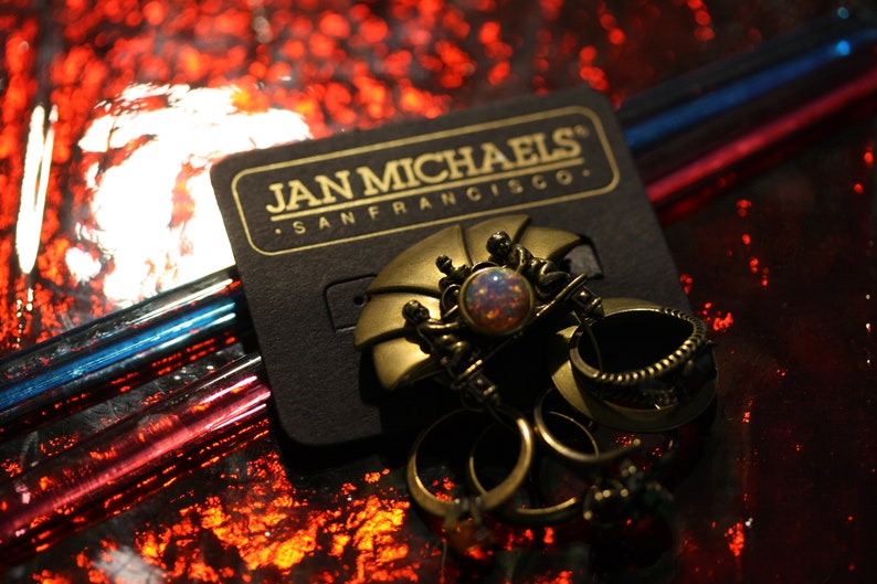 Jan Michaels San Francisco Vintage Opal Etruscan Brooch - Etsy
