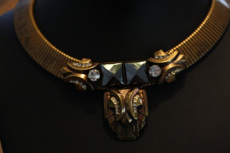 Ermani Bulatti Vintage Art Deco Choker Necklace - Etsy Norway