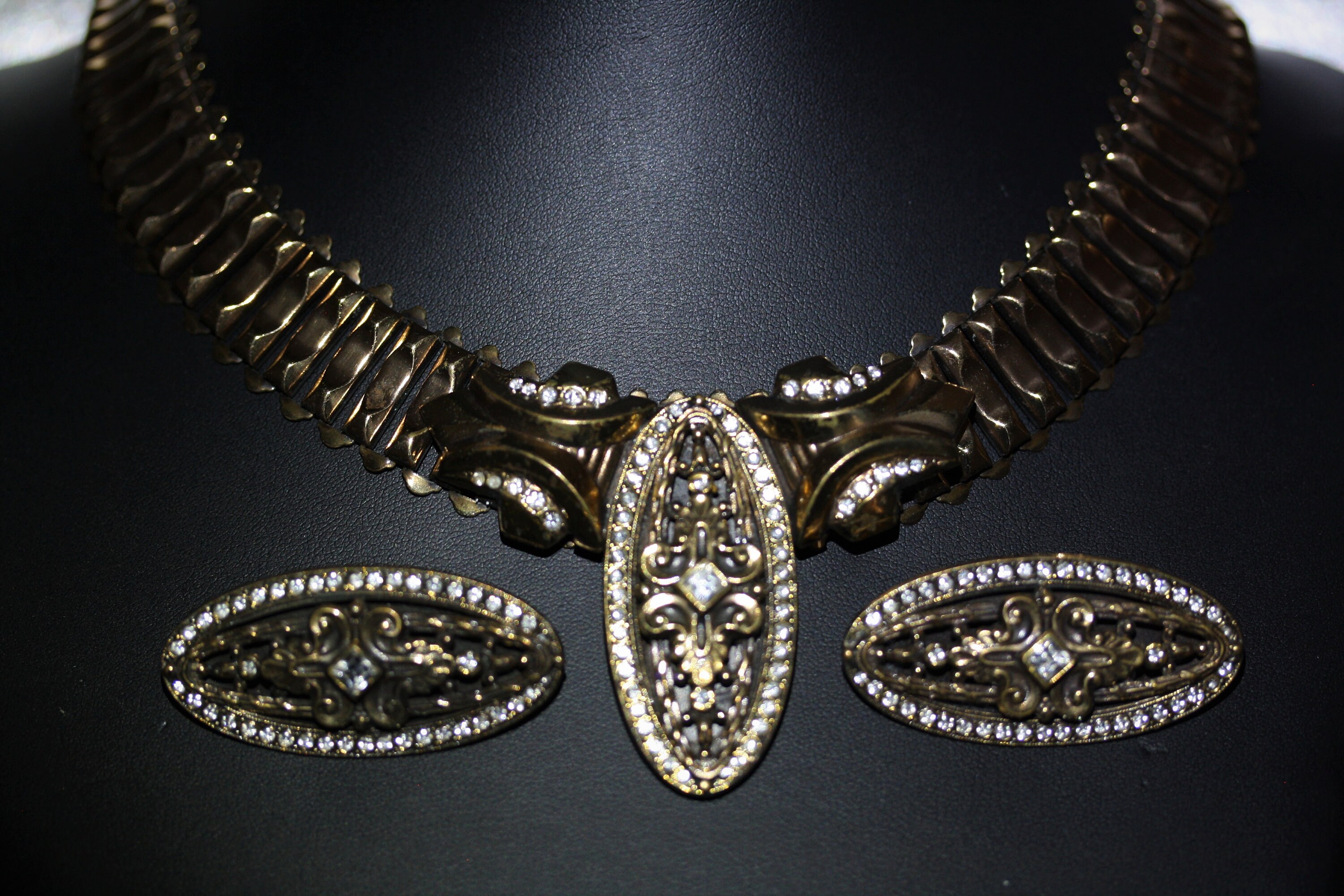 Ermani Bulatti Vintage Signed Heavy Omega Style Chain Art Deco Choker ...