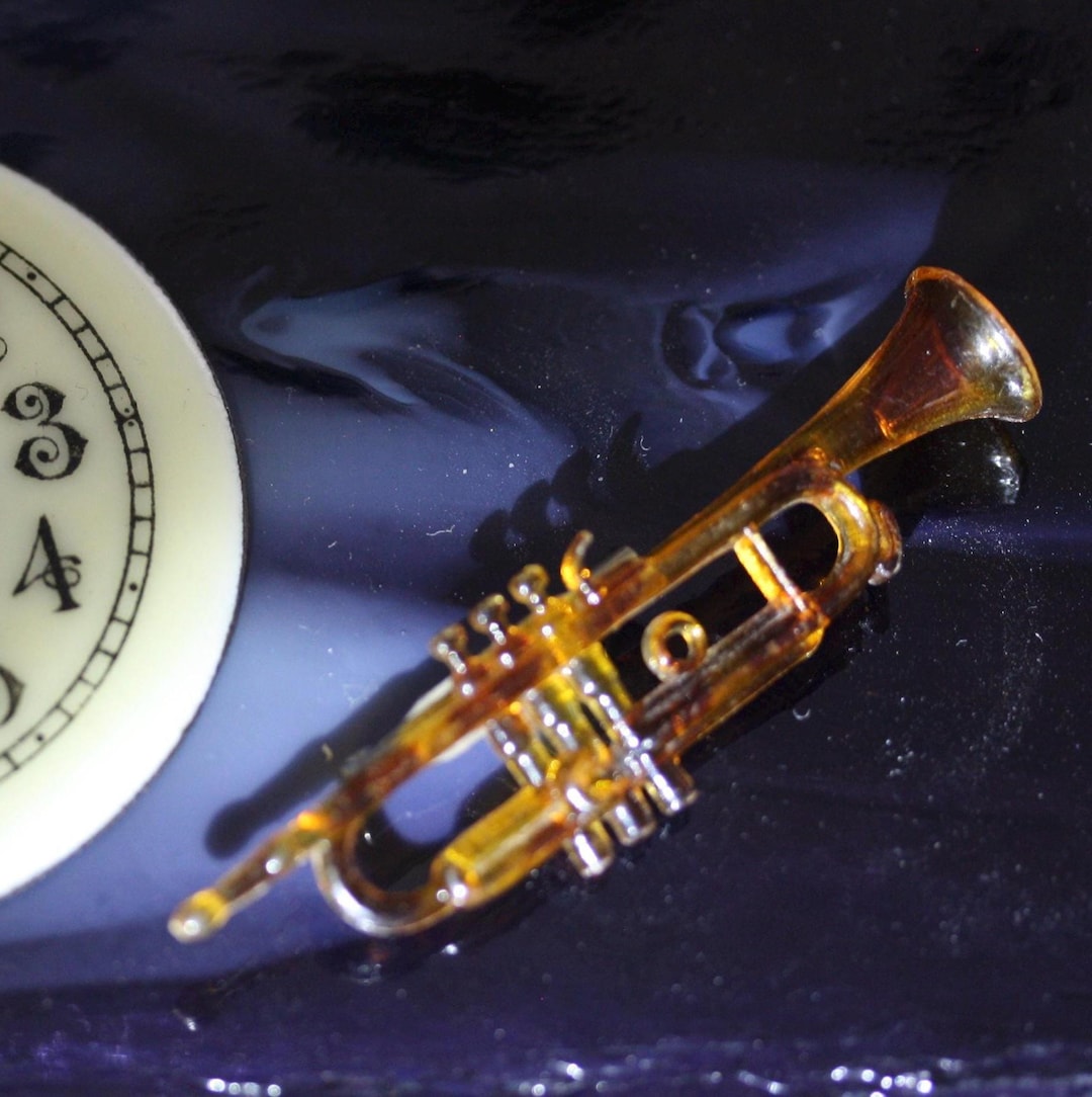 Jazz Age Celluloid Apple Juice Roaring 20s Trumpet Brooch - Etsy