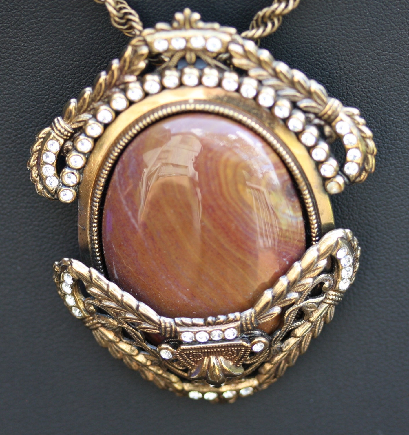Ermani Bulatti Vintage Stone Art Nouveau Necklace - Etsy