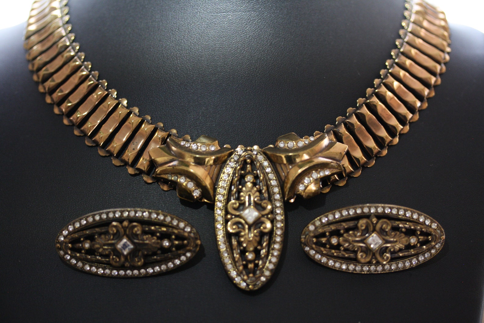 Ermani Bulatti Vintage Signed Heavy Omega Style Chain Art Deco Choker ...