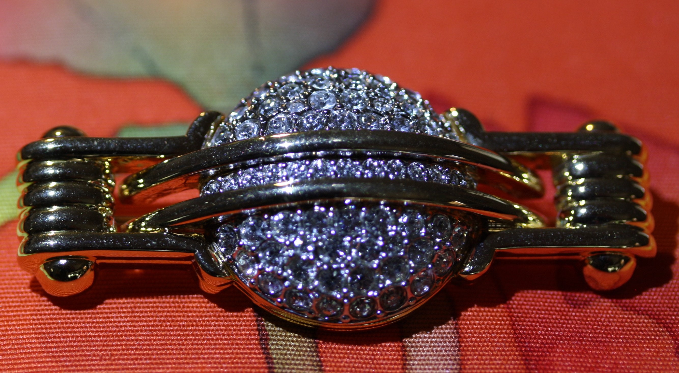 Nina Ricci Vintage Art Deco Gold and Crystal Modernist Brooch Pin - Etsy