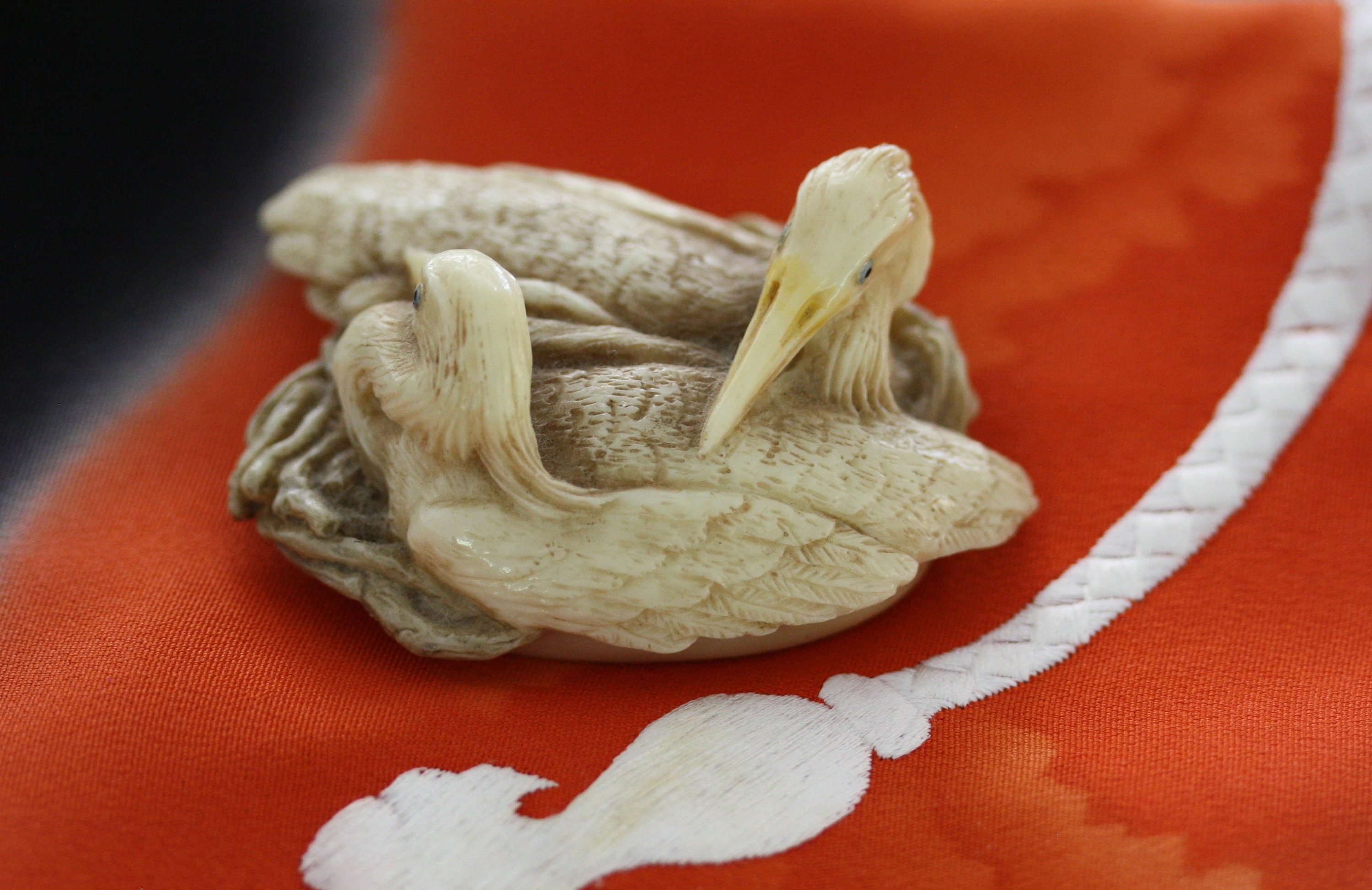 Ralph Massey Vintage Nesting Cranes Resin Sculpture Raven Studios - Etsy