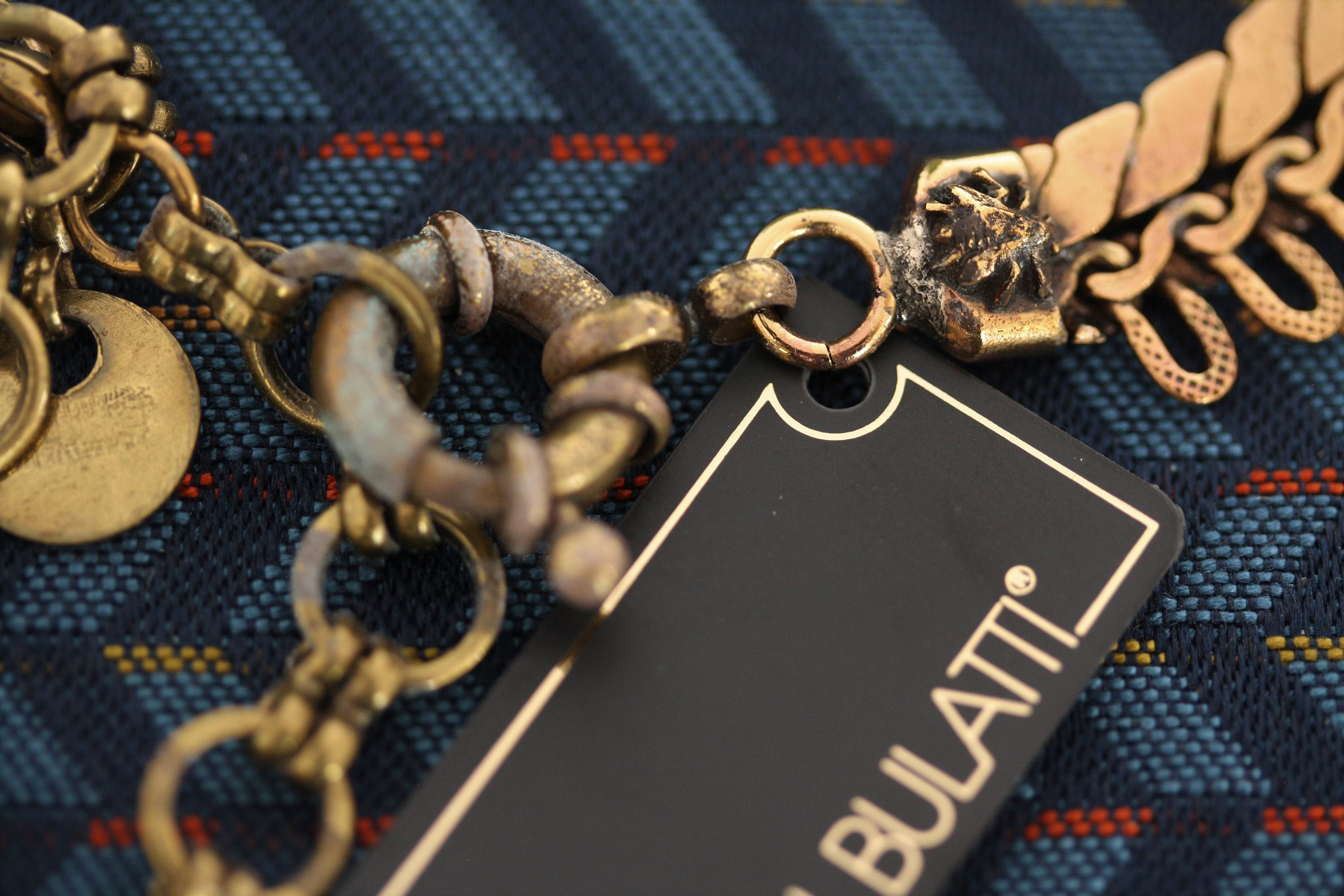 Early Ermani Bulatti Goldtone Choker With Signature Tag and Bee Icon ...