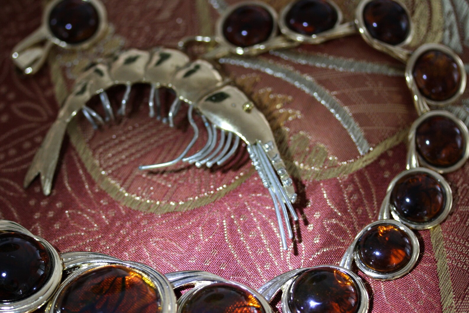 Vintage Brass Shrimp Pin Brooch Pendant Art Nouveau Crawfish - Etsy