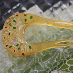 Vintage Celluloid Japanese Kanzashi Peacock Hair Comb - Etsy