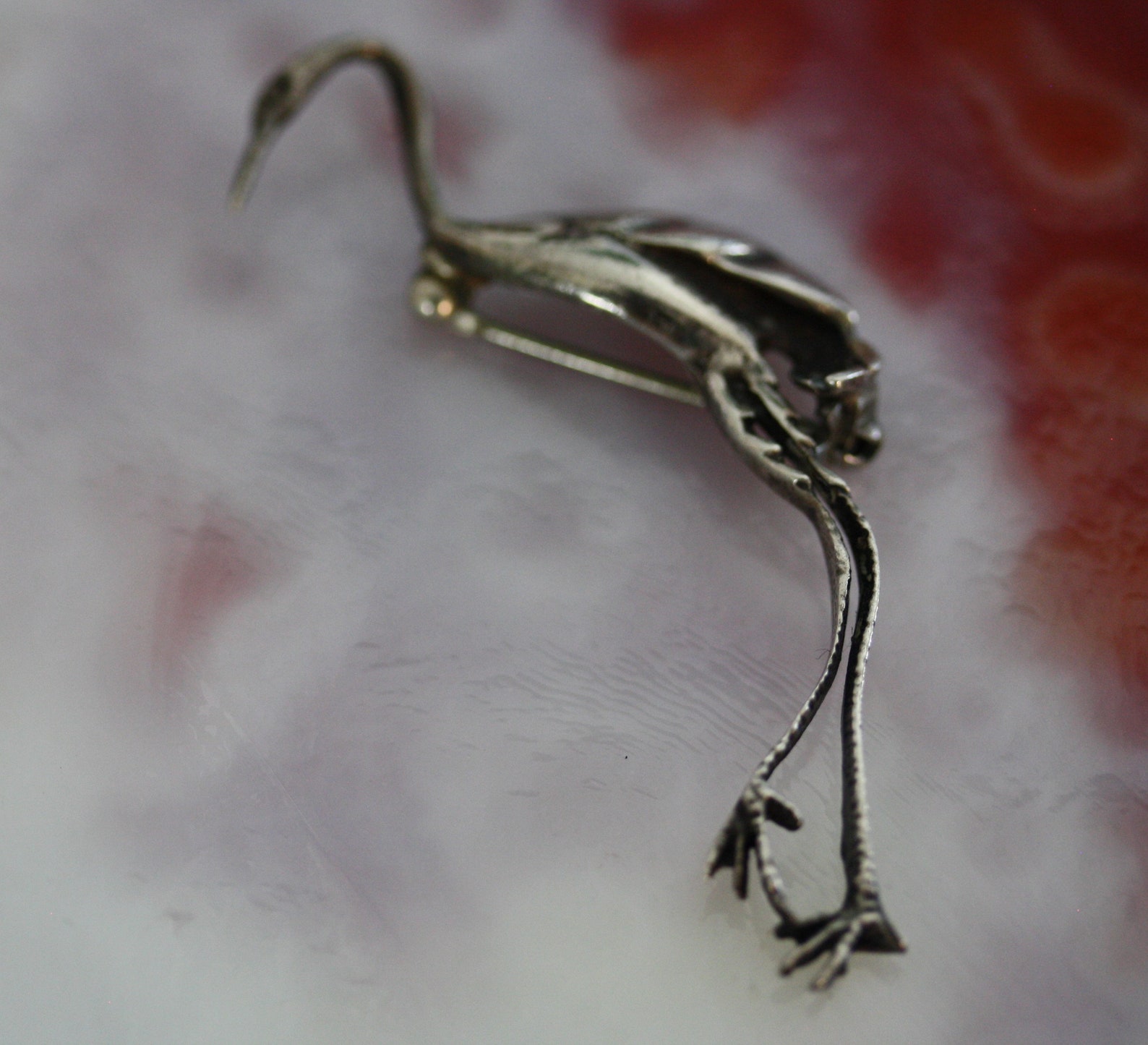 Sterling Silver Vintage Japanese Crane Brooch Hallmarked - Etsy