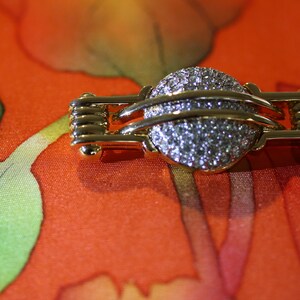 Nina Ricci Vintage Art Deco Gold and Crystal Modernist Brooch Pin - Etsy