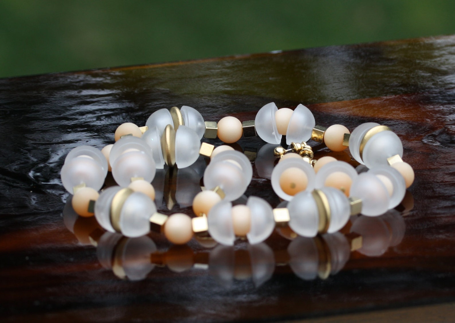 70s Napier Frosted Pastel Glass Demi Parure - Etsy