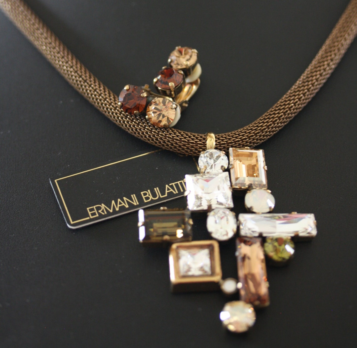 Early Ermani Bulatti Demi Parure Modernist Necklace and Earrings - Etsy