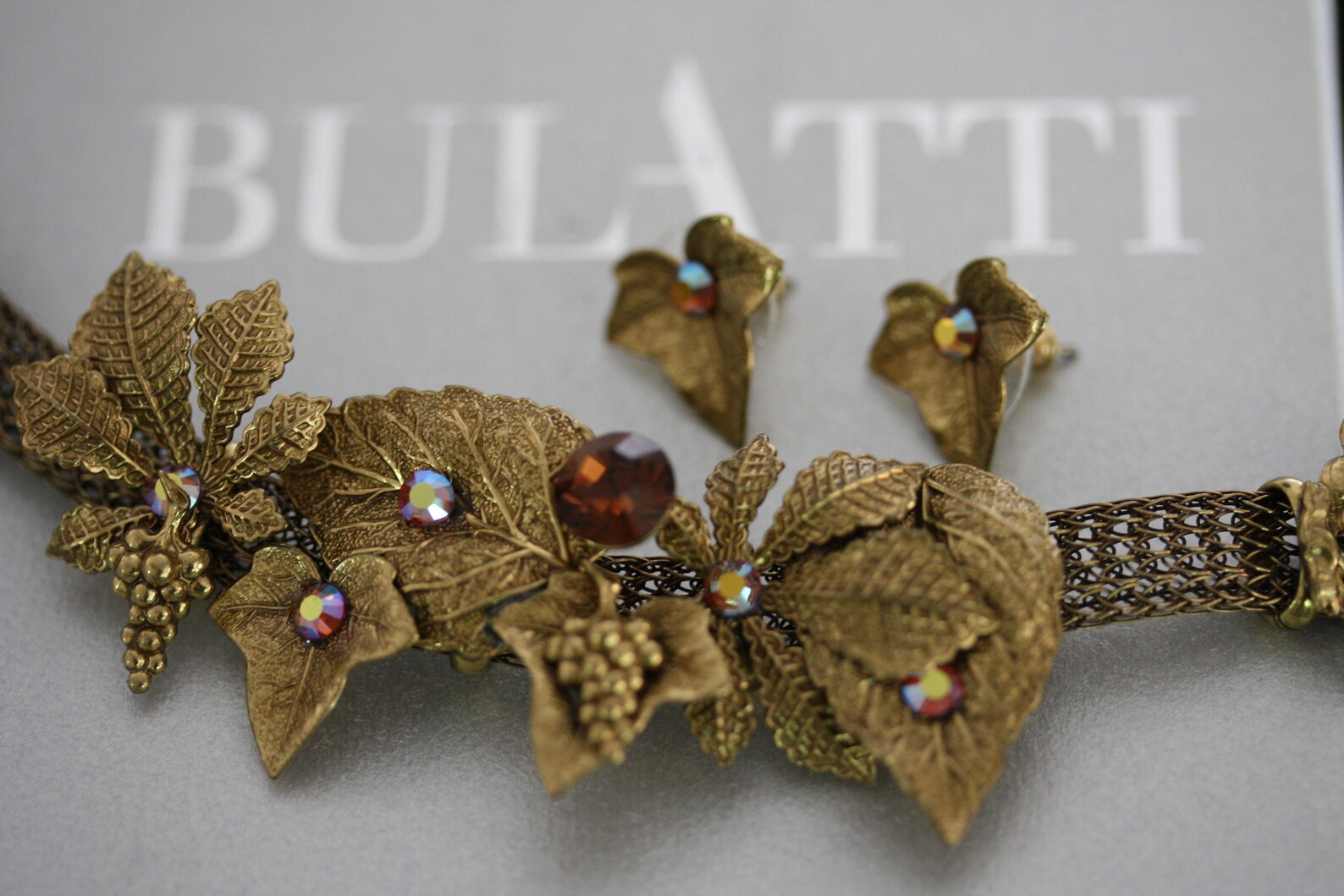 Ermani Bulatti Bold Byzantine Vintage Runway Necklace and Earring Set ...