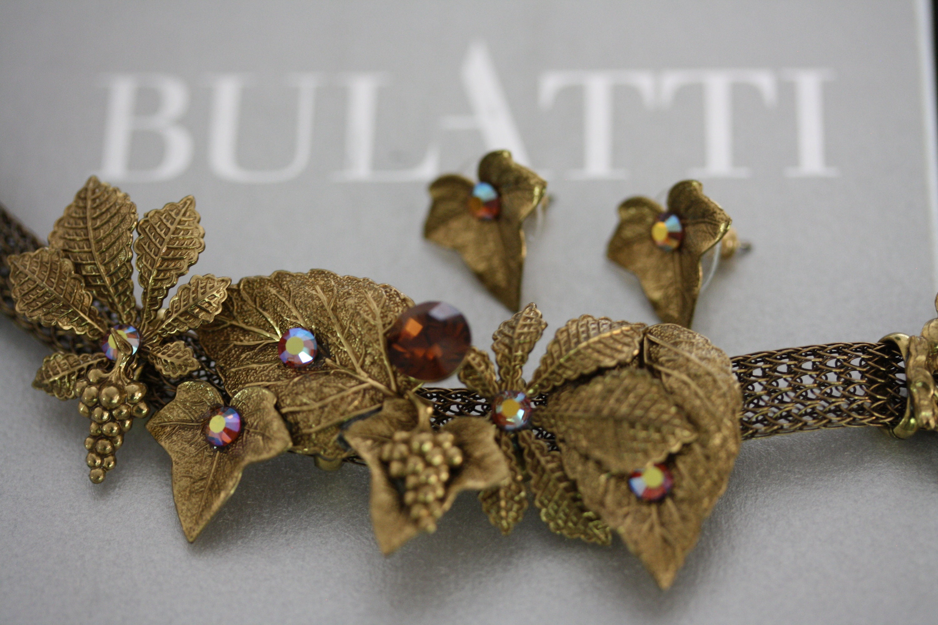 Ermani Bulatti Bold Byzantine Vintage Runway Necklace and Earring Set ...