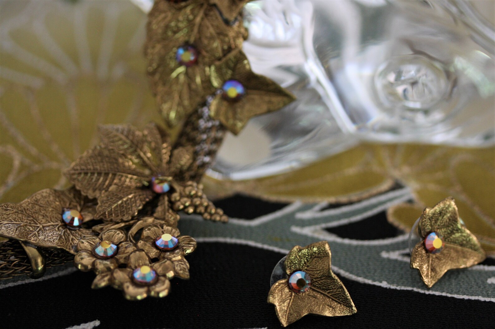 Ermani Bulatti Bold Byzantine Vintage Runway Necklace and Earring Set ...