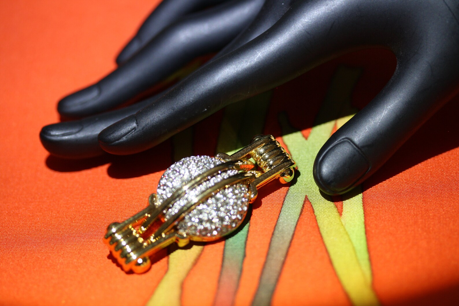 Nina Ricci Vintage Art Deco Gold and Crystal Modernist Brooch Pin - Etsy